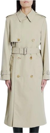 Burberry Femme, Manteaux, Gris, Taille: 32 FR Cotton Gabardine Trench Coat