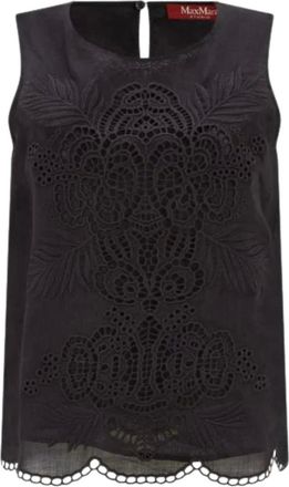 Max Mara Femme, Blouses et Chemises, Noir, Taille: 36 FR Efeso Top