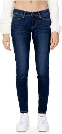 Pepe Jeans London Femme, Jeans, Bleu, Taille: W24 L30 Jean Femme Bleu Uni Fermeture Éclair