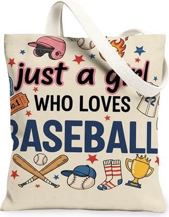 Generic Sacs fourre-tout en toile de sport, sacs &agrave; provisions r&eacute;utilisables avec motifs de baseball amusants, sacs &agrave; provisions d&eacute;t&eacute;, l&eacute;gers et lavables en to