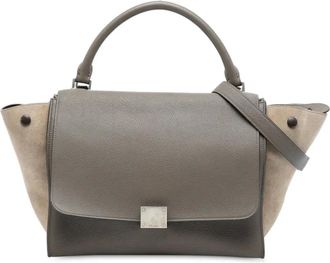 Celine 2015 Medium Leather Trapeze satchel - Braun