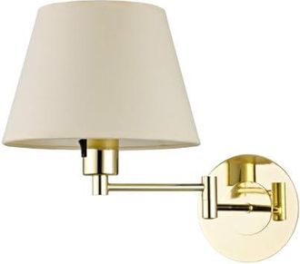 Lindby Applique Murale Tissu Pola (Moderne) en Beige Textile e. a. pour Salon & Salle à manger (1 lampe,à E27), Lampe Eclairage Luminaire Mural