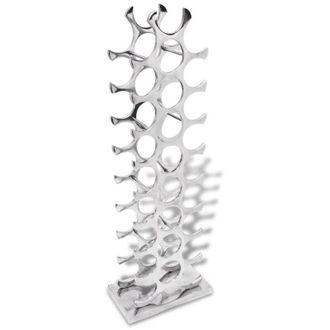 vidaXL Weinregal Aluminium Silber 27 Flaschen vidaXL27532