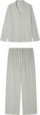 Women'secret Pijama Masculino de Manga Larga Colección Lifewear Pyjama, Argent, M Femme