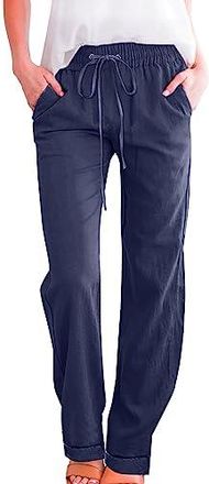 Generic Cyber of Monday 2024 Pantalon Jeans Femme Taille Haute Pantalon De Peintre Blanc Femme Pantalon Fluidefemme Legging De Sport Femme Yoga Prime Sales an