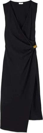 Oltre Femme, Robes, Noir, Taille: 46 FR Robe midi portefeuille