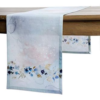 Maison d'Hermine Lazy Summer Days Chemin de Table 100 % Coton pour fêtes Dîner Vacances Cuisine Printemps/Été (50cm x 150cm)