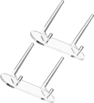 FOMIYES Buchst&auml;nder und Acryl Fotorahmenst&auml;nder Transparent 2 St&uuml;ck Verstellbare Displayst&auml;nder f&uuml;r Fotos und Teller f&uuml;r B&uuml;ro und Zuhause