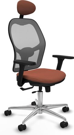 Piqueras y Crespo Ergonomischer Stuhl mit 3D-Armlehnen, h&ouml;henverstellbare Lendenwirbelst&uuml;tze und festes Kopfteil, ausgestattet mit Syncro/Traslack und eingespritztem Sc