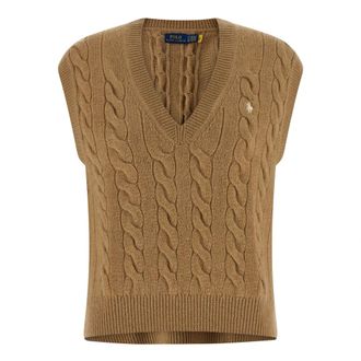 Polo Ralph Lauren Femme, Pulls, Beige, Taille: 40 FR Gilets
