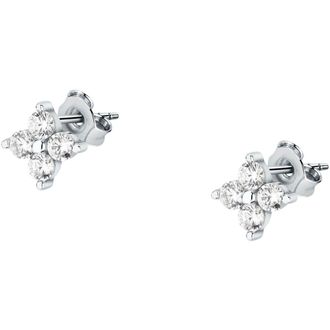 Cleor Boucles doreilles en argent 925/1000 et zircon