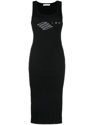 Iro robe cintrée à logo imprimé - Noir