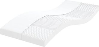 vidaXL Schaumstoffmatratze Wei&szlig; 90x200 cm 7-Zonen H&auml;rtegrad 20 ild - Vidaxl