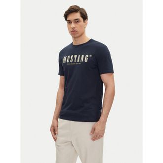 Mustang Jeans Mustang T-Shirt Austin 1016281 Dunkelblau Regular Fit
