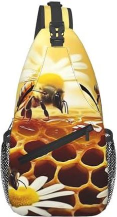 Generic Bees Surround Camomille Fleurs Sac &agrave; bandouli&egrave;re Sac &agrave; bandouli&egrave;re Sac &agrave; dos de voyage Sac &agrave; dos &agrave; bandouli&egrave;re pour homme Sac &agrave; dos de randonn&eacute;e Sac &agrave;