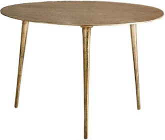 Signature Petite table basse gigogne en aluminium finition laiton doré - MOON