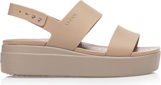 Crocs Beige Damen Sandalen Brooklyn Stil - - Shoes - Damen - Beige - 37 EU