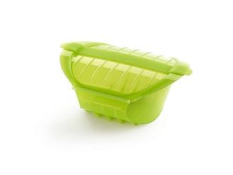 Lékué Cocotte Ogya avec Filtre - Vert - 3-4 Personnes - Silicone Platine