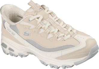 Skechers Damen Dlites-Smooth Nostalgia, Hands Free Slip-ins Sneaker, Natur/Grau, 43 EU