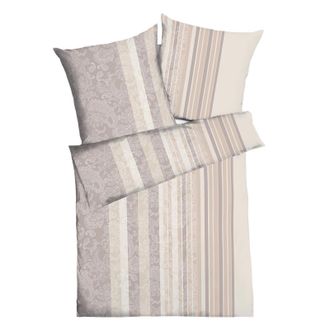 Kaeppel Interlock Jersey Bettw&auml;sche Firenze Natur 1 Bettbezug 135 x 200 cm + 1 Kissenbezug 80 x 80 cm