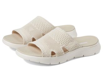 Skechers Damen On-The-go Walk Flex Elation Schiebe-Sandalen, Natural Textile, 35 EU