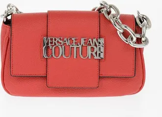 Versace JEANS COUTURE Textured Faux Leather Crossbody Bag with Silve size Unic