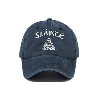 Generic St. Patricks Day Slainte Baseball Cap Slainte Ball Cap St Patrick Day Baseball Cap, bleu marine, M