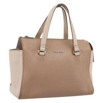 Miu Miu Sac &agrave; main Pre-owned - Femme - Pre-owned - Beige - Taille: ONE Size