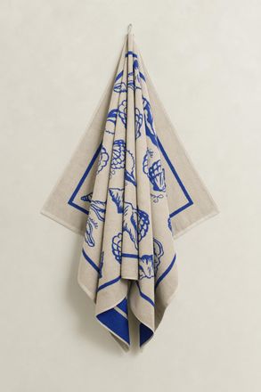 GANT Wohnaccessoires Seashell Strandtuch mit Print (100x180) FADED BEIGE