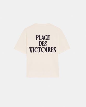 Ami Ami Paris - T-shirt Blanc Imprim&eacute; Place Des Victoires en Coton Blanc - Taille : XXXL - Unisex