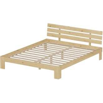 Happy Garden Lit en bois avec t&ecirc;te de lit 160x200cm FINN