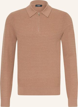 Reiss Reiss Strick-Poloshirt Hamilton braun