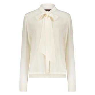 Moorer Elegante Seidenbluse - - Blouses & Shirts - Damen - Wei&szlig; - XS