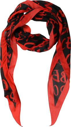 Dolce & Gabbana Graffiti Logo Print Scarf - Red