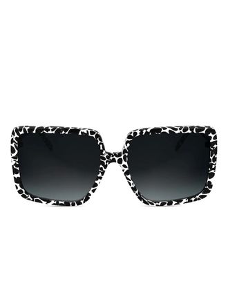 Karl Lagerfeld Sonnenbrille mit eckigem Gestell - Schwarz