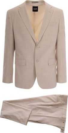 HUGO BOSS Homme, Costumes, Beige, Taille: M Slim fit Revers classici