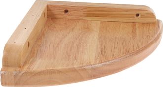 DOITOOL Eichen eckregal Wandmontage Wasserdichtes Viertelkreis Design Umweltfreundliches H&auml;ngeregal f&uuml;r K&uuml;che Schlafzimmer Wohnzimmer B&uuml;ro