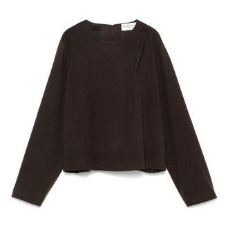 Officine G&eacute;n&eacute;rale Dunkelbrauner Weicher Italienischer Top - - Tops - Damen - Braun - XS