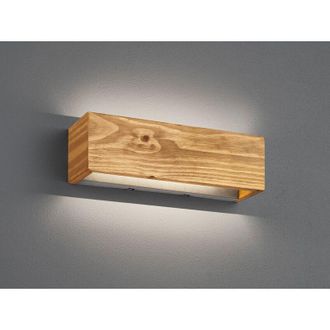 Trio Up and Down led Innen Wandleuchte brad aus Echtholz, Breite 37cm