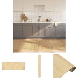 vidaXL The Living Store - Teppich Rechteckig Hell Natur 100x300 cm Bambus - Teppiche - Beige