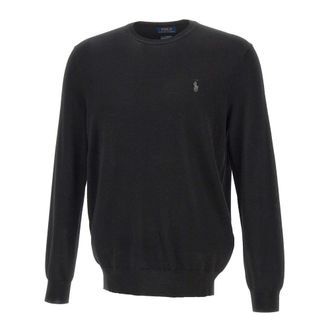 Polo Ralph Lauren Merino-Wollpullover mit Rundhalsausschnitt - - Knitwear - Herren - Schwarzk - XL