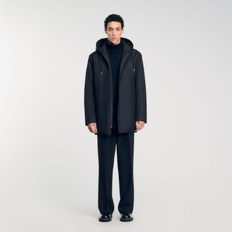 Sandro Parka avec capuche et poches