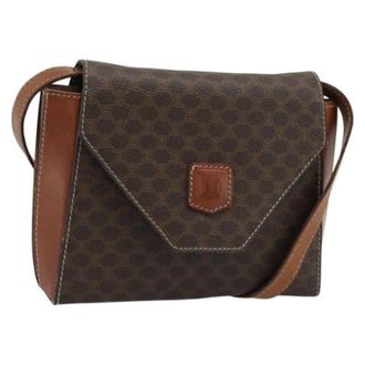 Celine unisex, Pre-owned, Brun, Taille: ONE Size Pre-owned Vintage Macadam Canvas Shoulder Bag