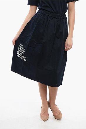 Woolrich PENN-RICH Cotton Blend Midi Skirt with Utility Pockets size Xs