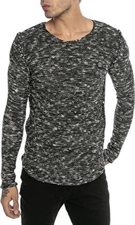 Red Bridge Sweat-Shirt en Tricot Pull tricot&eacute;e Chandail pour Homme Gris fonc&eacute; XL
