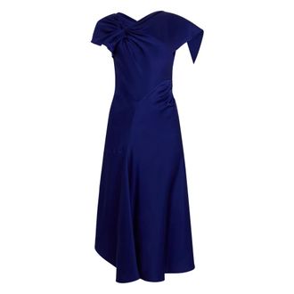 Victoria Beckham Femme, Robes, Bleu, Taille: 36 FR Robe Asym&eacute;trique Drap&eacute;e