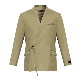 Kenzo Wollblazer mit einfachem Schlitz - - Jackets - Herren - Gr&uuml;n - XL