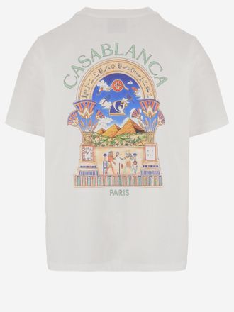Casablanca Mens Cotton T-Shirt White Organic T-Shirts And Polos