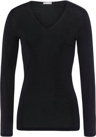 Hanro T-shirt manches longues en soie et laine