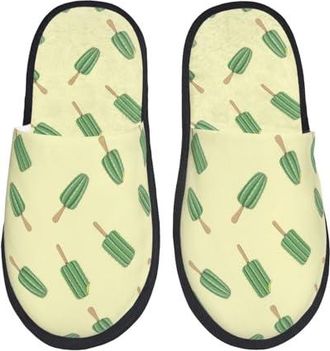 Generic Chaussons Femme Homme Sucette Glacée Au Cactus Chausson Hommes Automne Hiver Antidérapantes Chaude Pantoufles, Pour Femmes, Hommes, Intérieur Extérieu